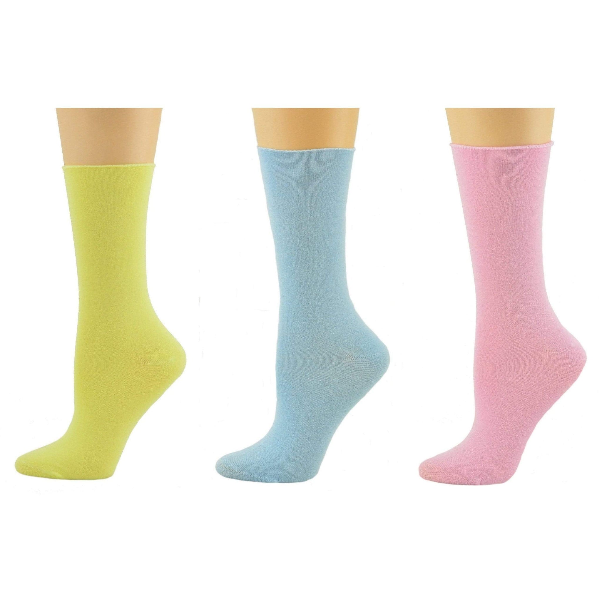 Rayon from Bamboo Roll Top Mid-Calf Crew Socks | Sierra Socks