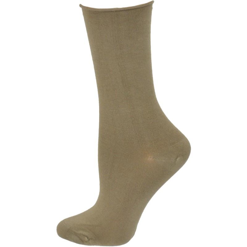 Rayon from Bamboo Roll Top Mid-Calf Crew Socks | Sierra Socks