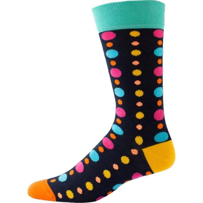 Polka Dot Pattern Colorful Crew Cotton Socks | Sierra Socks