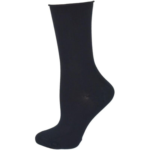 Rayon from Bamboo Roll Top Mid-Calf Crew Socks | Sierra Socks