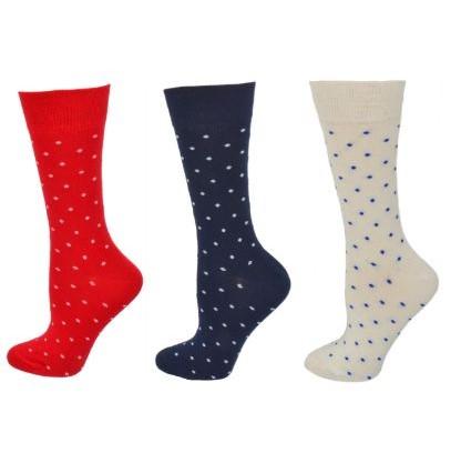 Women's Crew Socks, Pin Dot Casual Socks, Cotton Socks | Sierra Socks